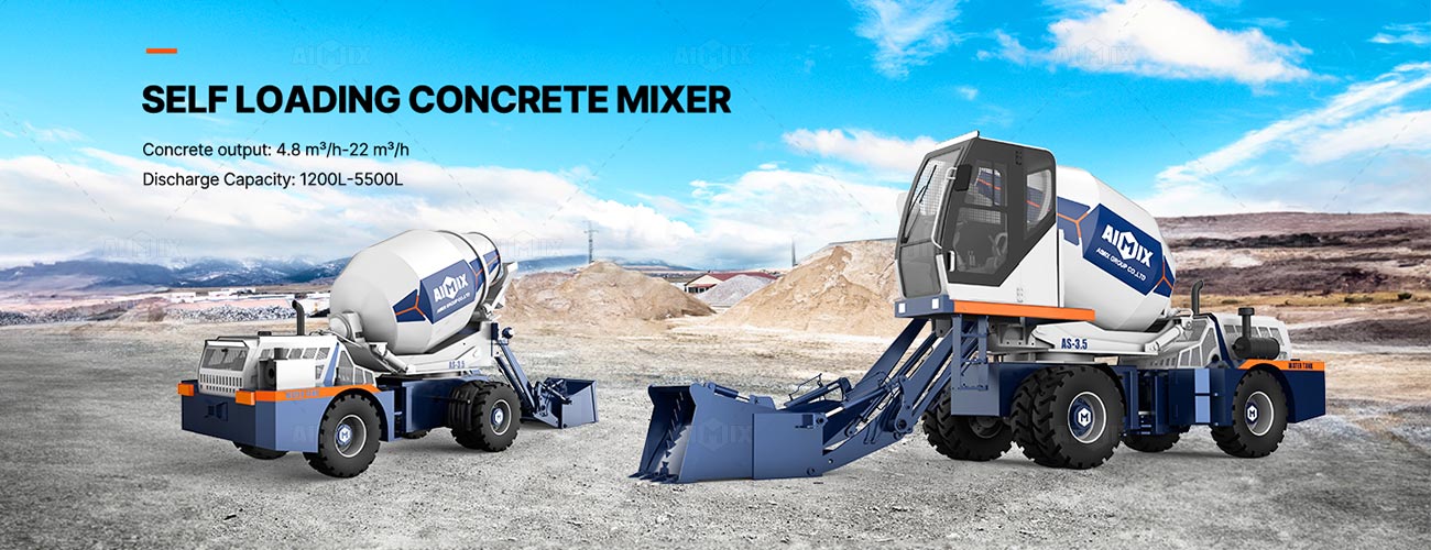 Self Loading Concrete Mixer-Automatic Load, Mix, and Discharge